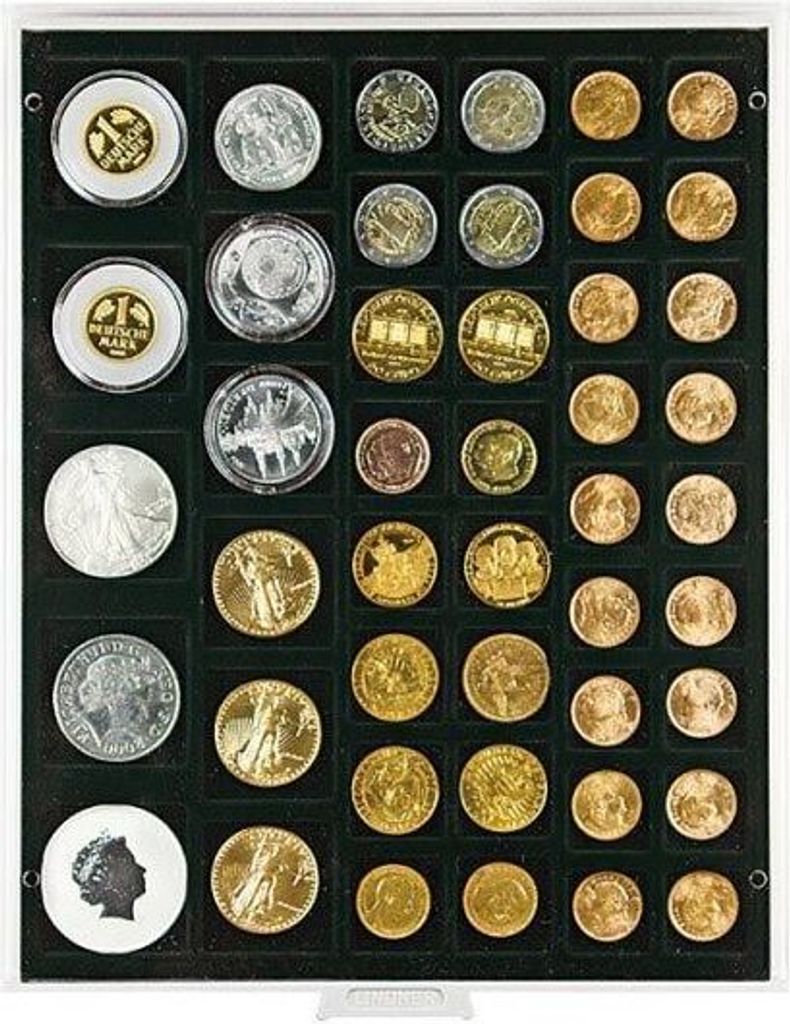 Lindner 2145C Münzbox Carbo mit 45 | Kaufland.de