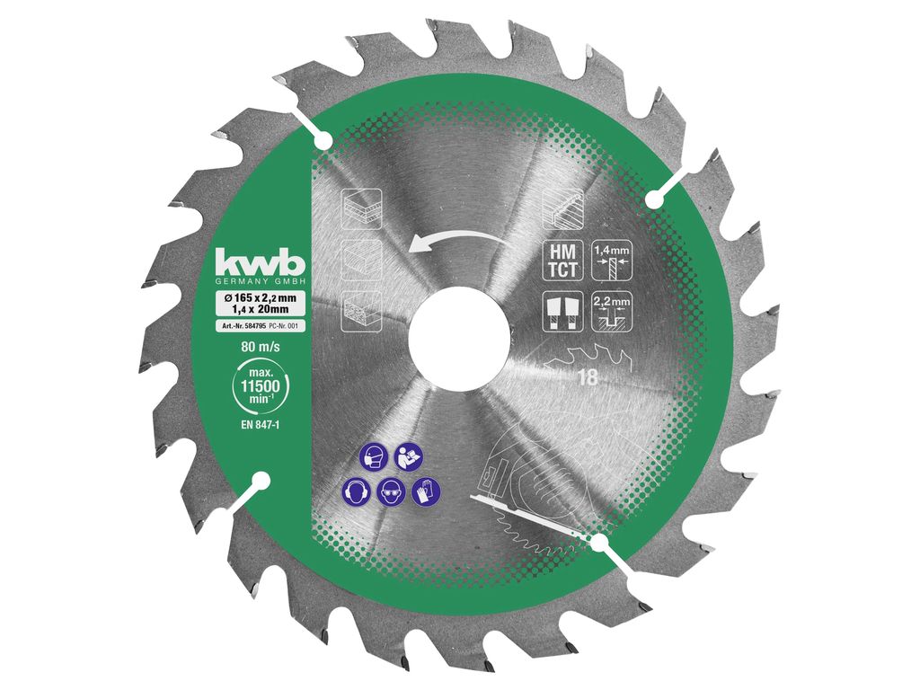 kwb 584795 Kreissägeblatt-Set 165 x 16 mm 1 | Kaufland.de
