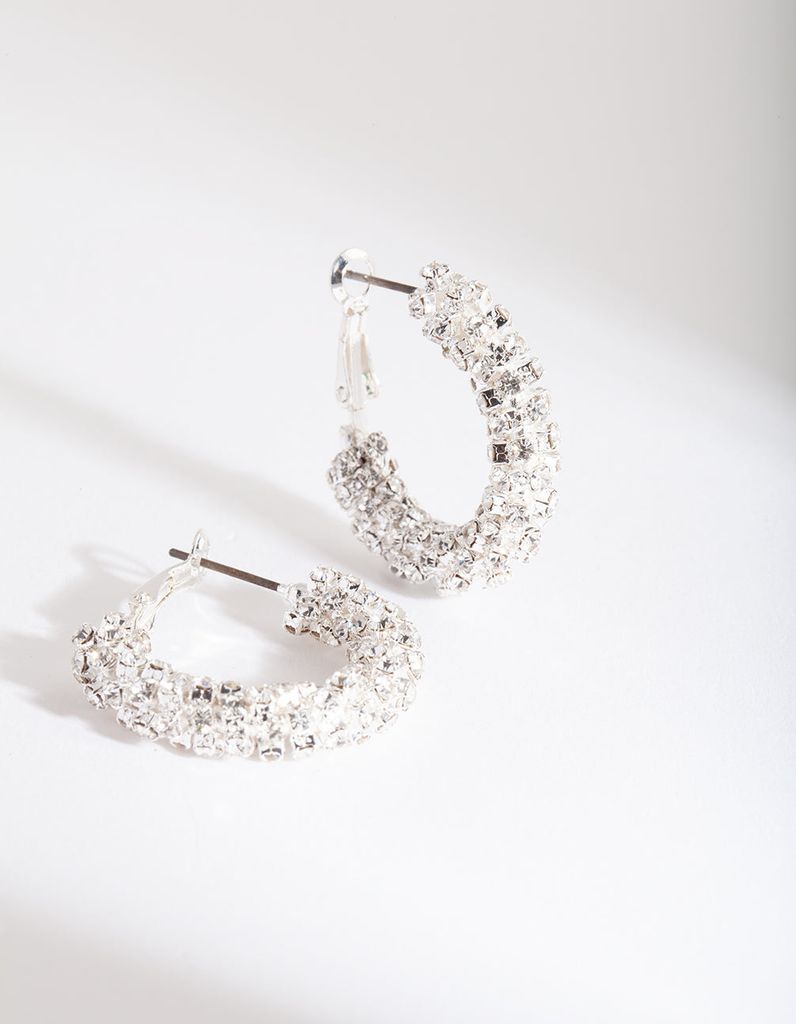 Silver Mini Hoop Cup Chain Earrings | Kaufland.de