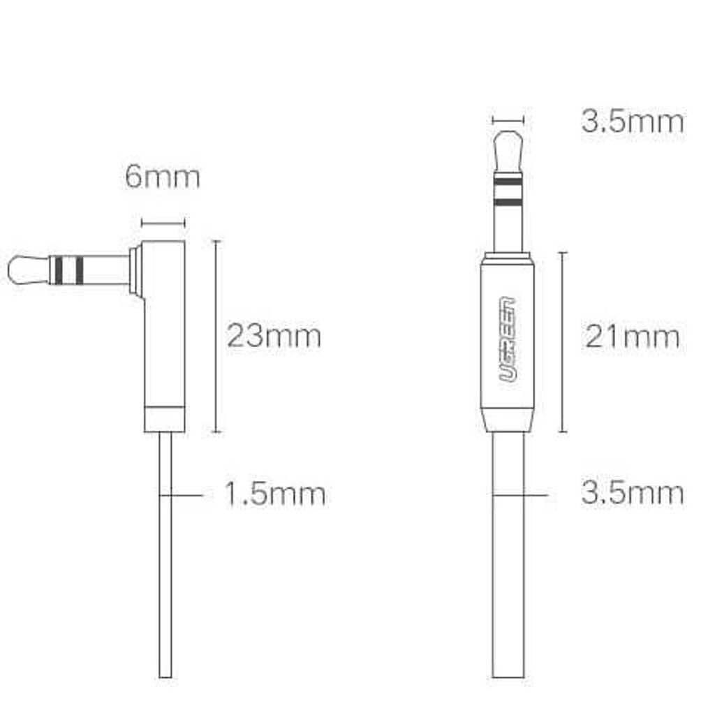 Ugreen AUX-Audiokabel 3,5 mm Miniklinke 0,5 m | Kaufland.de