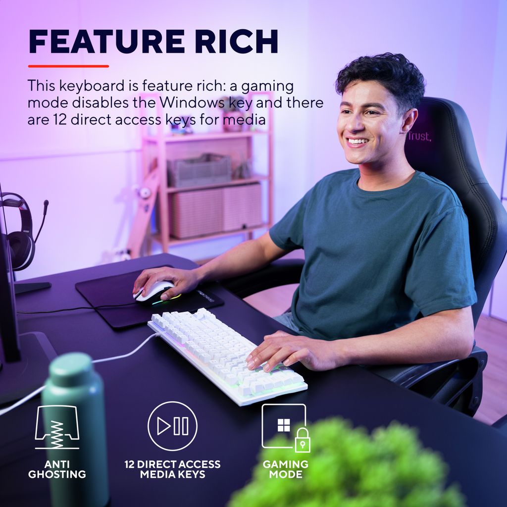 GXT 833W Thado TKL Keyboard white DE | Kaufland.de