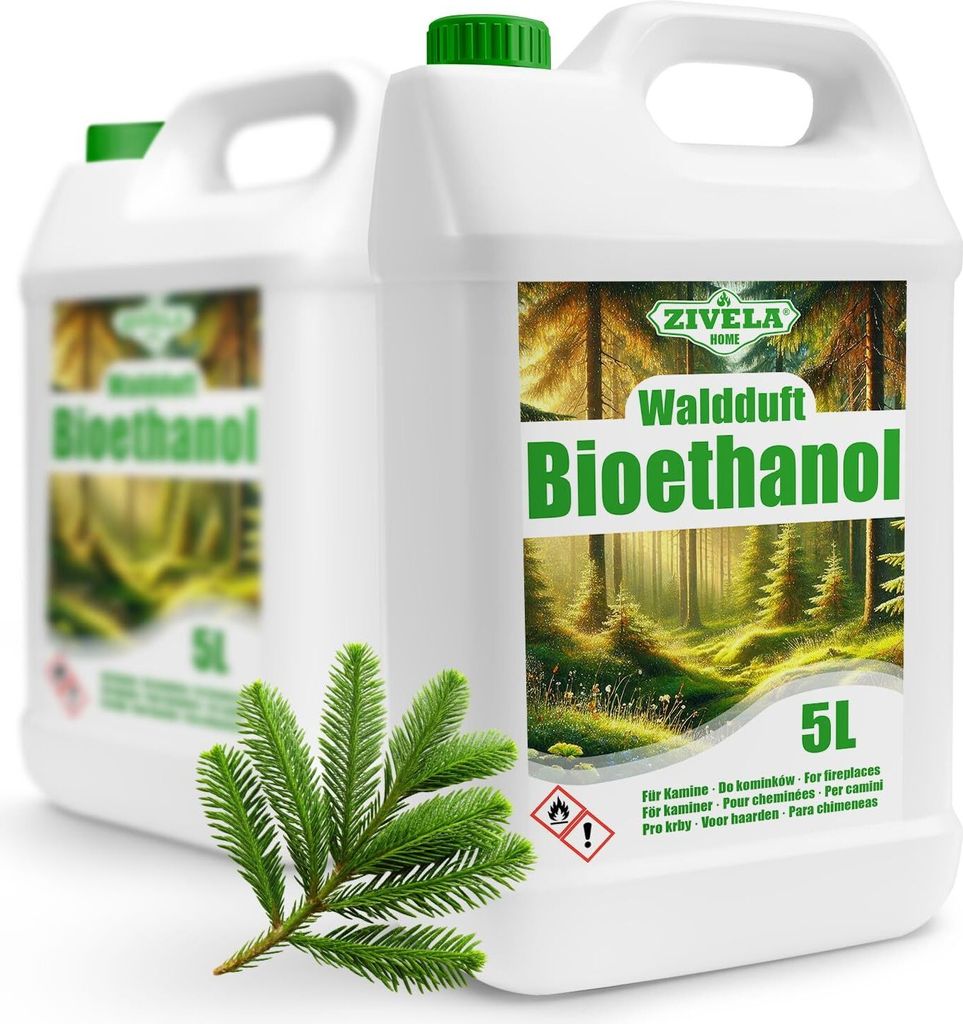 Bioetanol 96,6 % 10L | Bioalkohol Lesná vôňa 96,6 % 2x5L