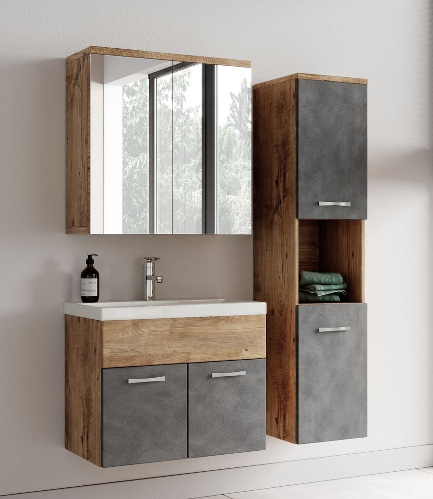 Badmoebel Set Mit Spiegelschrank