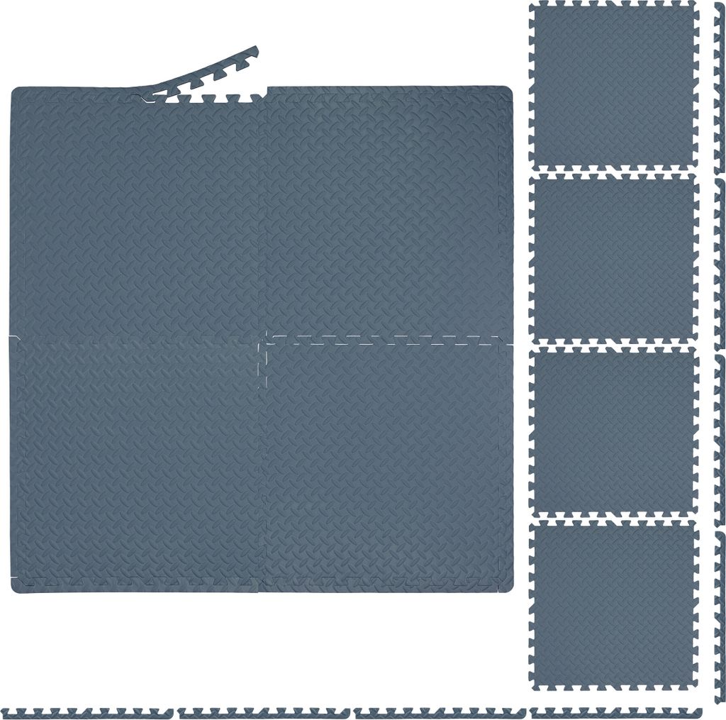relaxdays 40 x Tapis de sol gris Tapis de protection