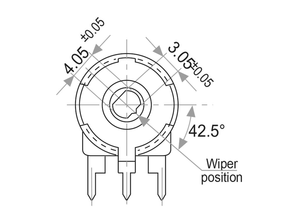 PIHER Potentiometer PT-15NH05, 10 KΩ, stehend | Kaufland.de