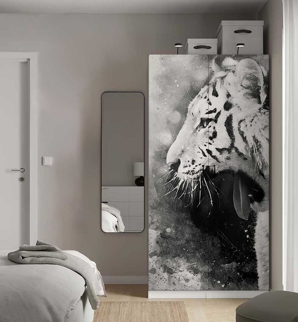 Schrankaufkleber Pax gemalter Tiger schwarz | Kaufland.de