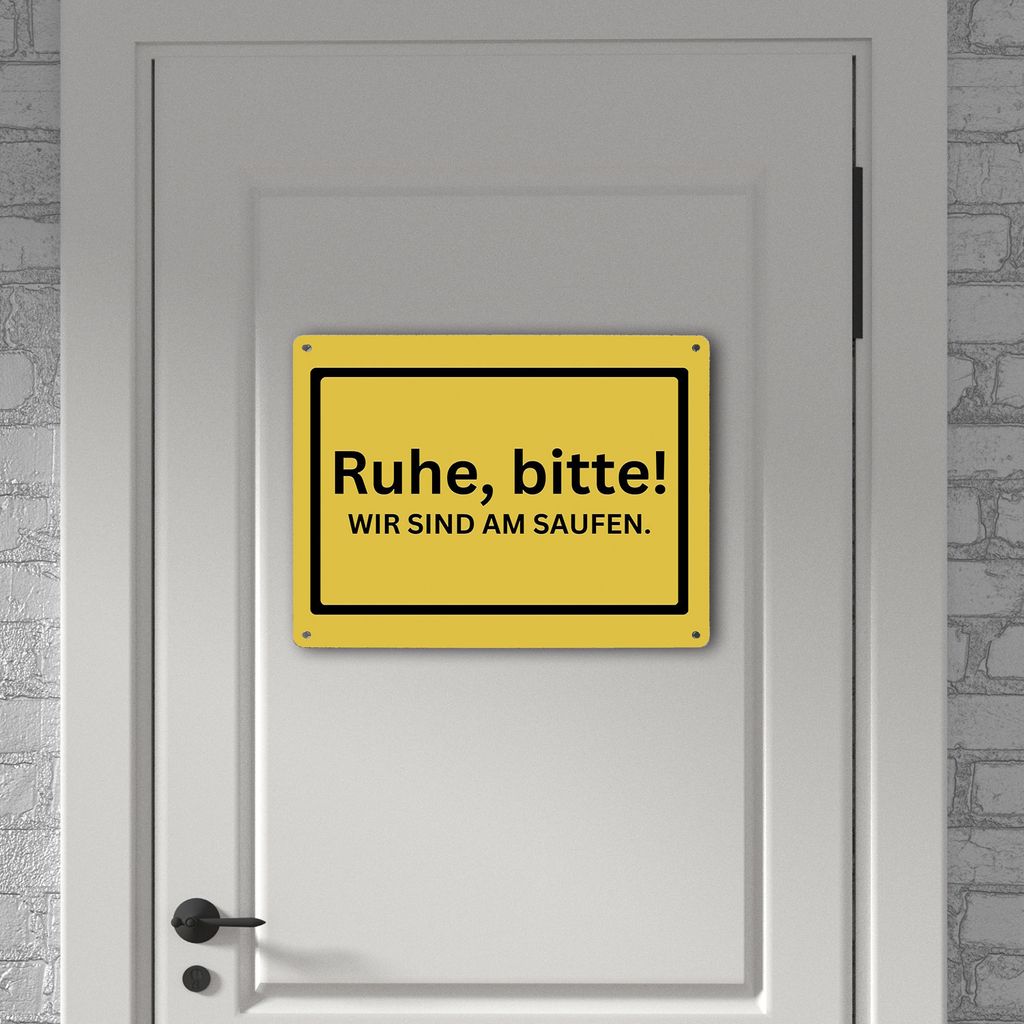 Ruhe bitte Metallschild XXL in 28x38 cm mit | Kaufland.de