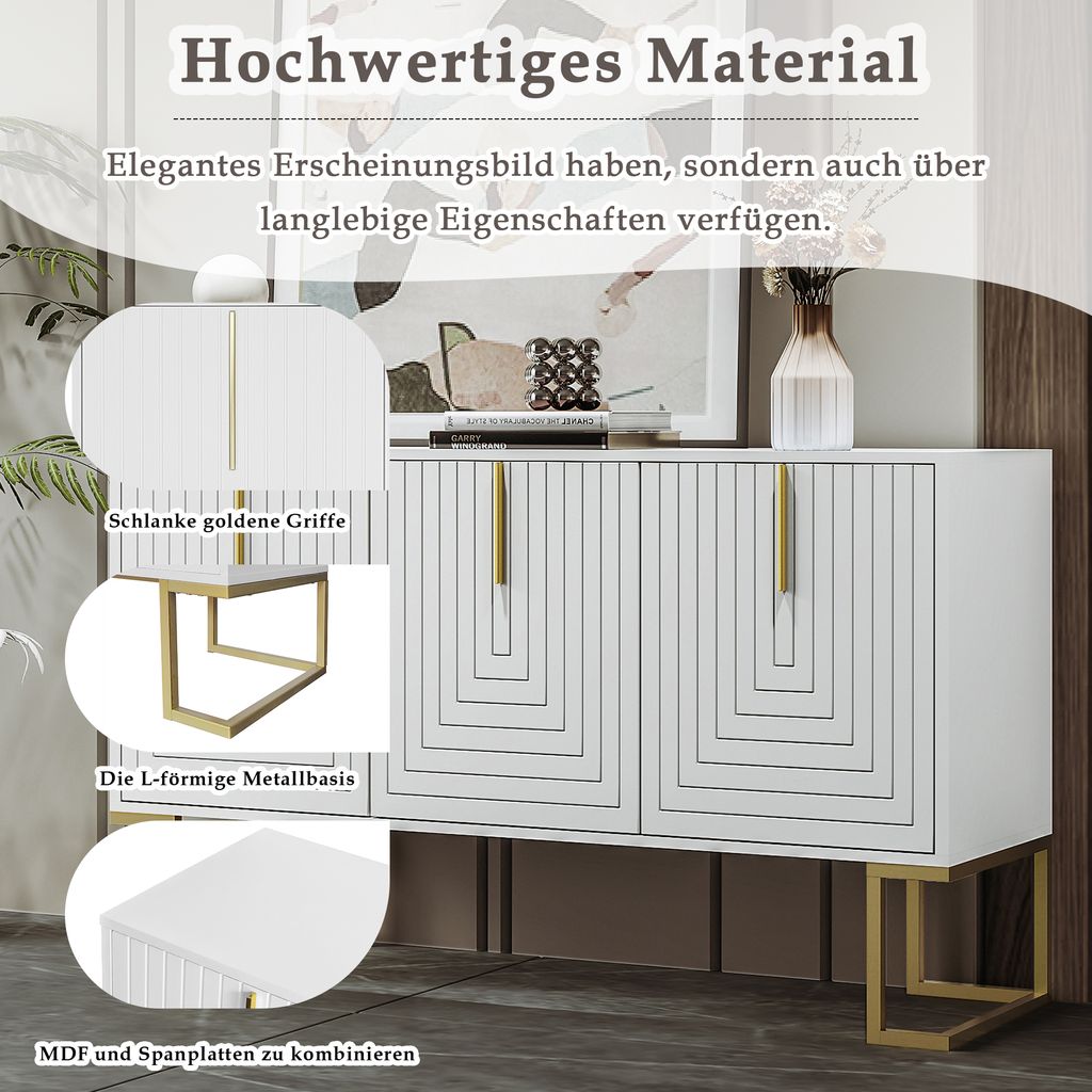 Merax Sideboard mit 3 Türen und verstellbaren | Kaufland.de