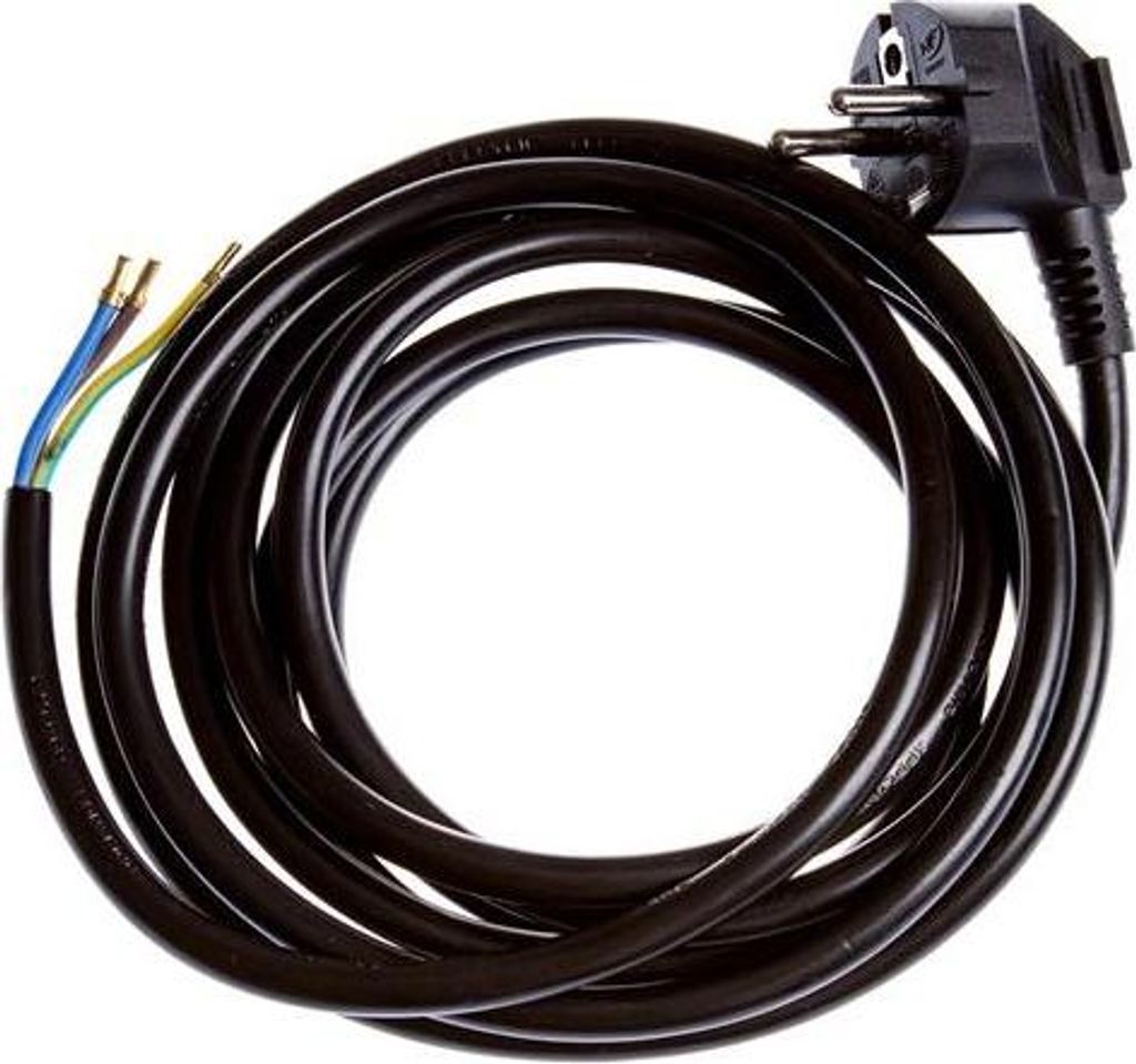 Netzkabel 5m gewinkelt Stromkabel mit offenes Ende 3 x 1,5