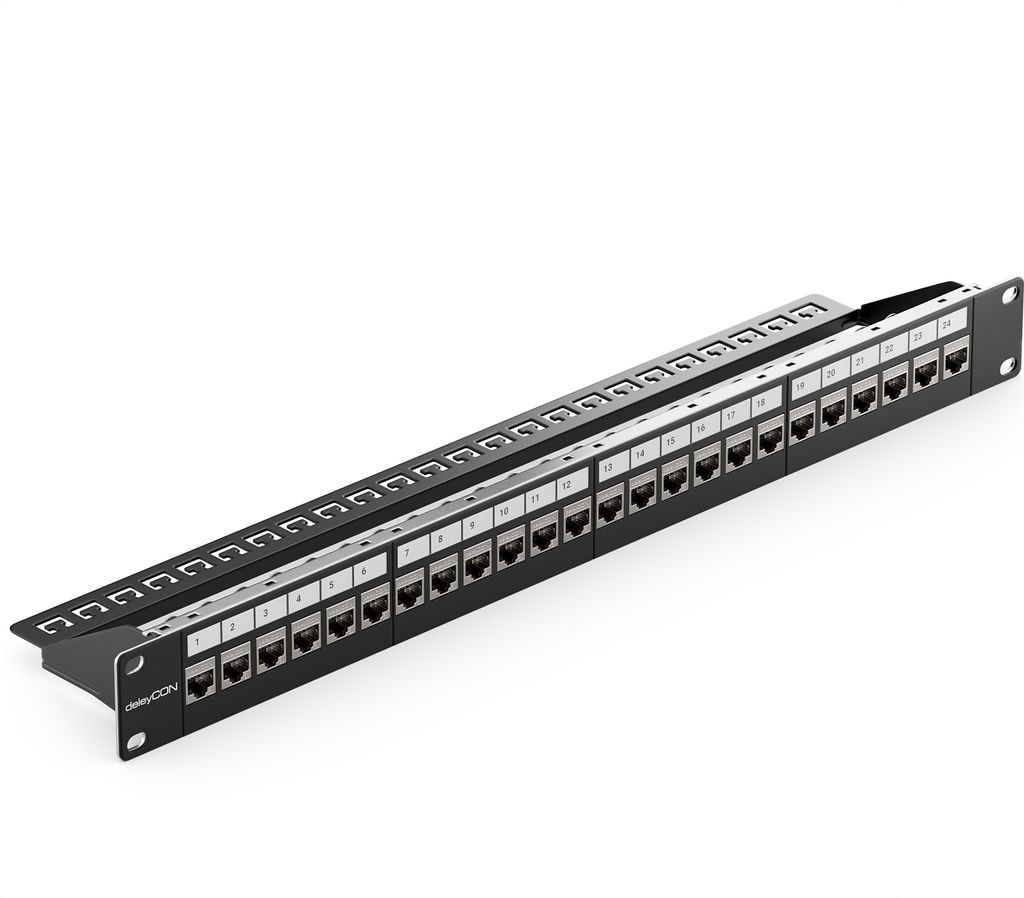 deleyCON 24 Port Patchpanel Set Patchfeld | Kaufland.de