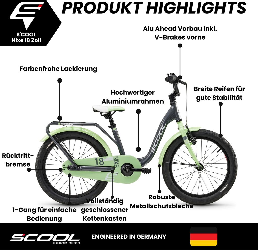 S'COOL niXe Kinderfahrrad | 18 Zoll Fahrrad | Kaufland.de