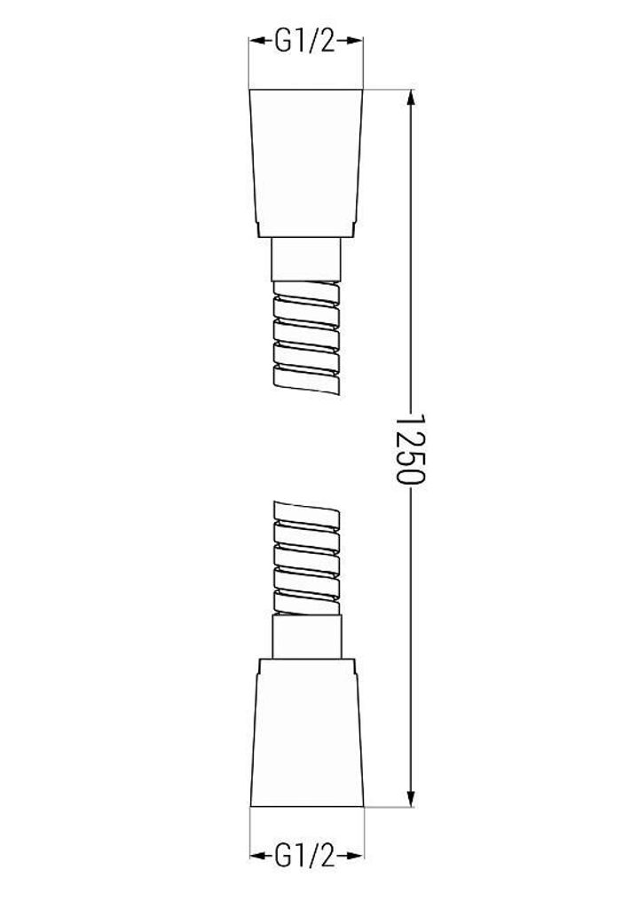 Sprchová hadice 125 cm, černá (79435-70) | Kaufland.cz
