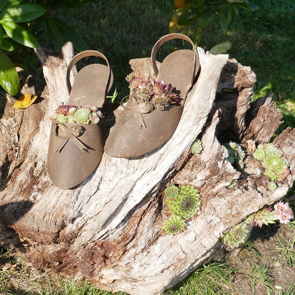 Schuh zum Bepflanzen braun Edelrost | Kaufland.de