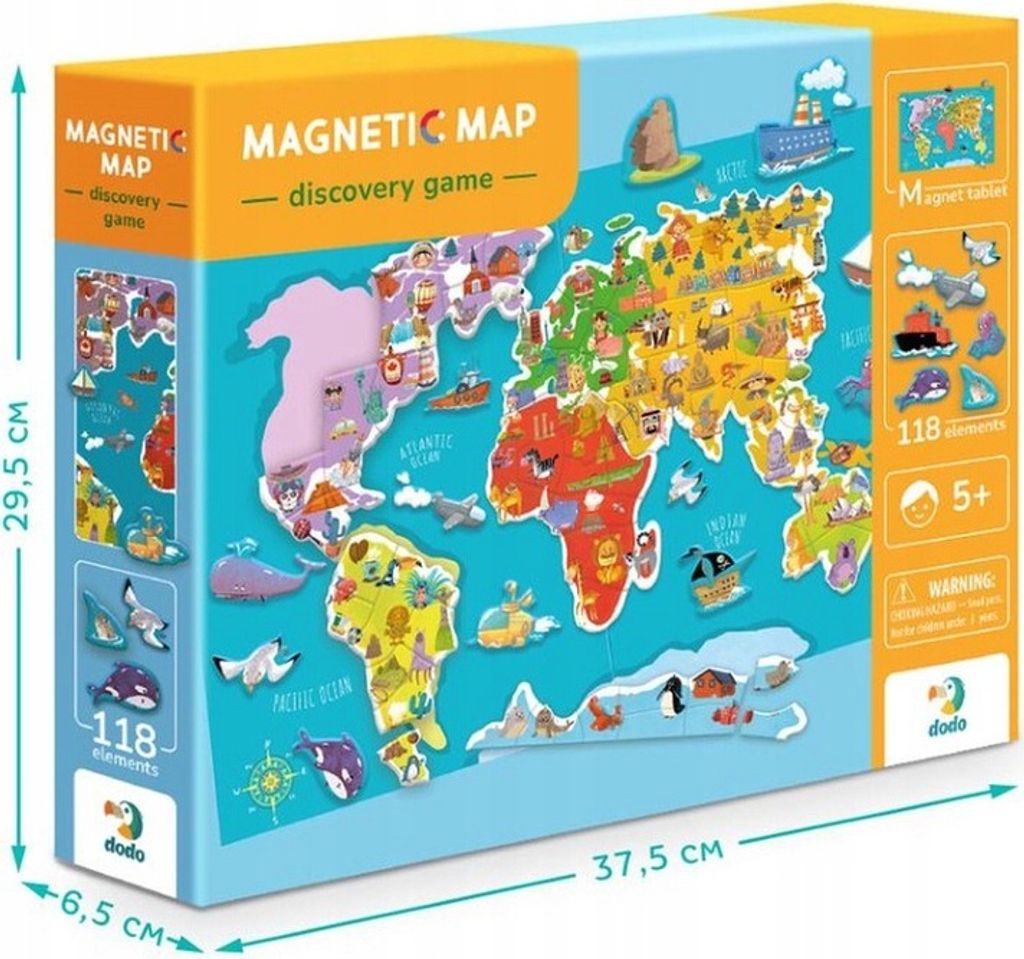 DODO Magnetická hra - Mapa sveta Magnety | Kaufland.sk