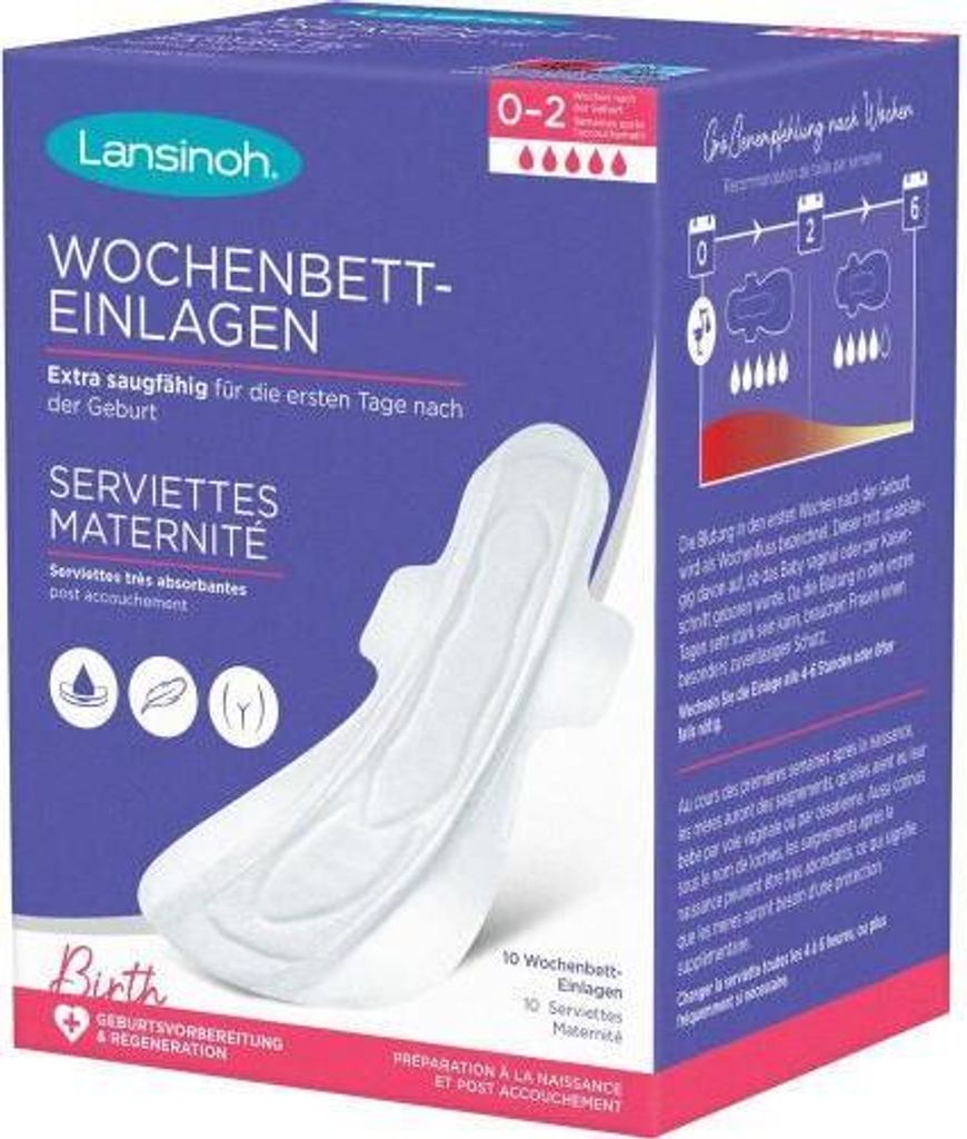 Lansinoh assorbenti post-partum 0-2 settimane dopo il parto
