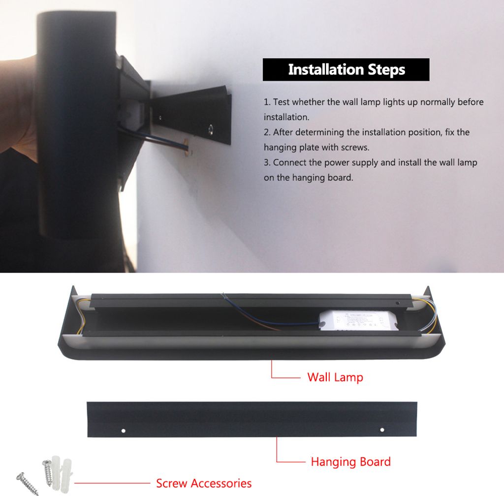 Moderne Led Wandleuchte Innen Schwarz, Up And | Kaufland.de