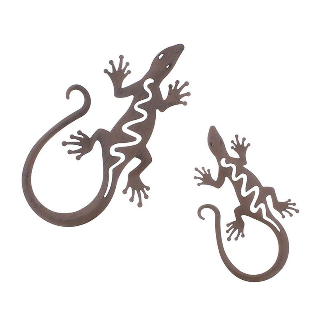 2x Deko Gecko aus Metall in Rost Optik, | Kaufland.de
