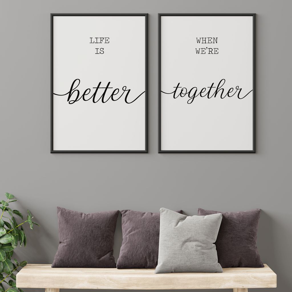 Poster 2er Set Better Together Liebe – | Kaufland.de