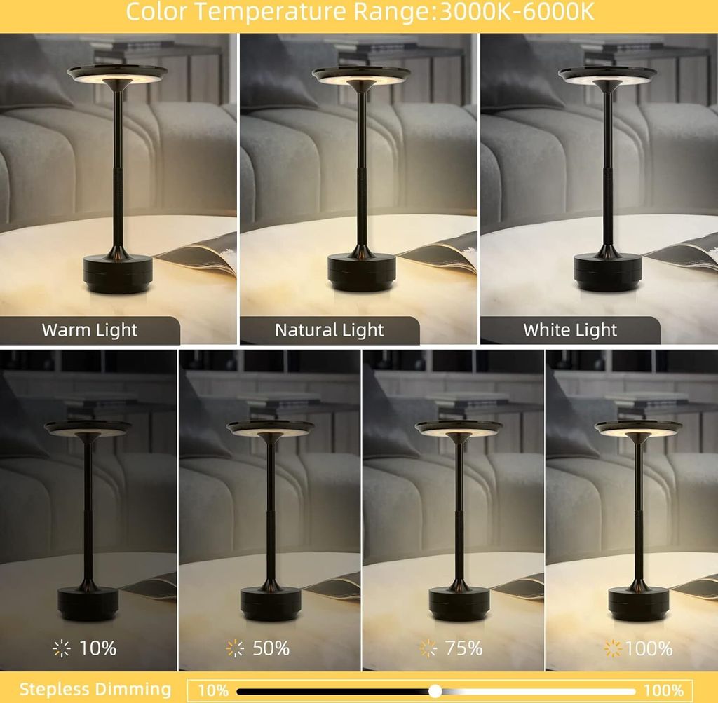 LED Tischlampe Kabellos Akku, Touch | Kaufland.de
