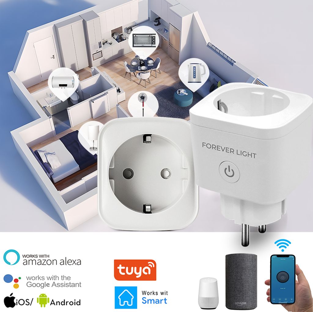 FOREVER WLAN Smart Steckdose,2,4GHz,16A Smart | Kaufland.de