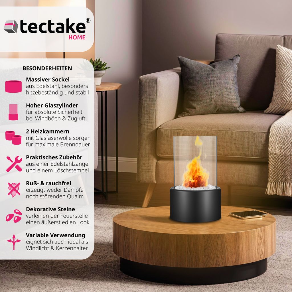 Bioethanol-Tischkamin Damine, hitzefest, 2 | Kaufland.de
