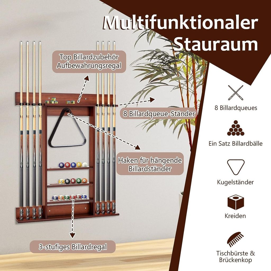 GOPLUS Billardständer, Pool Queue Halter | Kaufland.de