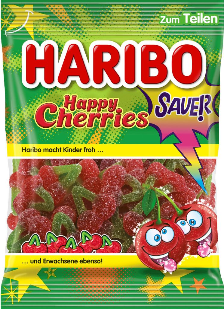 Haribo Happy Cherries saure Fruchtgummis mit