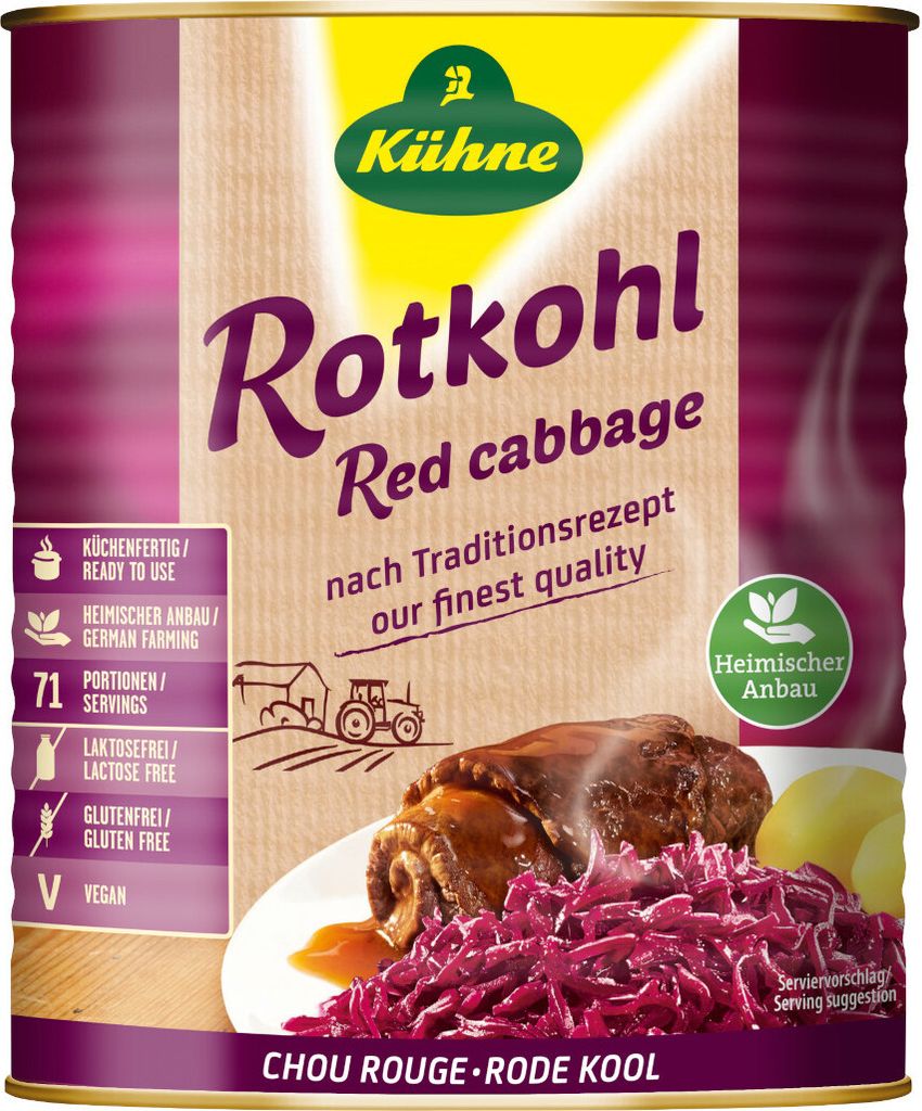 Červená kapusta Kühne The Original pripravená na varenie s