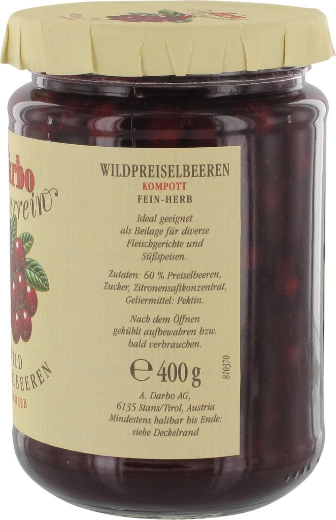 Darbo Wildpreiselbeeren Kompott Naturrein | Kaufland.de