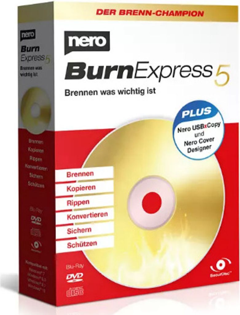 Nero Burn Express 5 Betriebssysteme