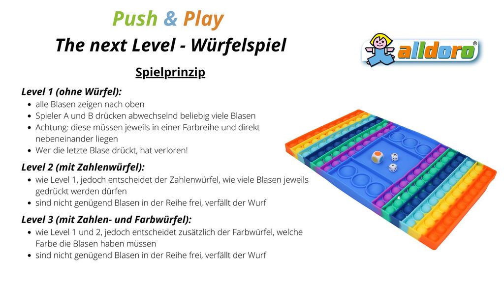alldoro 63071 - Push and Play - Würfelspiel | | Kaufland.de