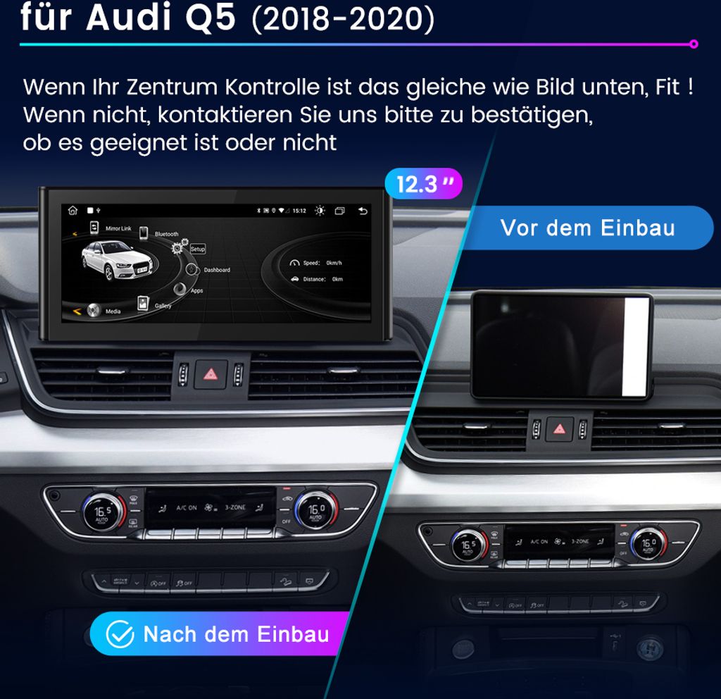 12.3 Zoll Autoradio Carplay Für Audi Q5 Q5L | Kaufland.de