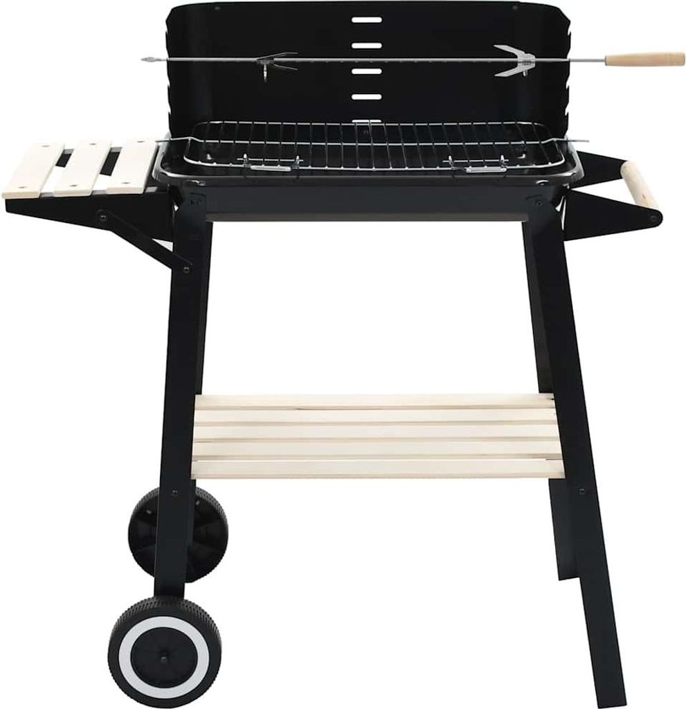 vidaXL Holzkohlegrill Standgrill mit Rädern Holzkohlegrills