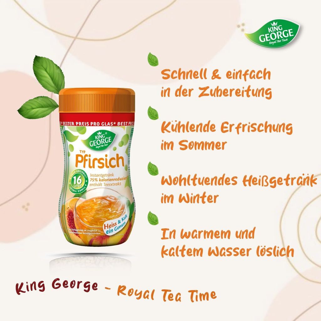 KING GEORGE Instant Tee Pfirsich 16L | Kaufland.de