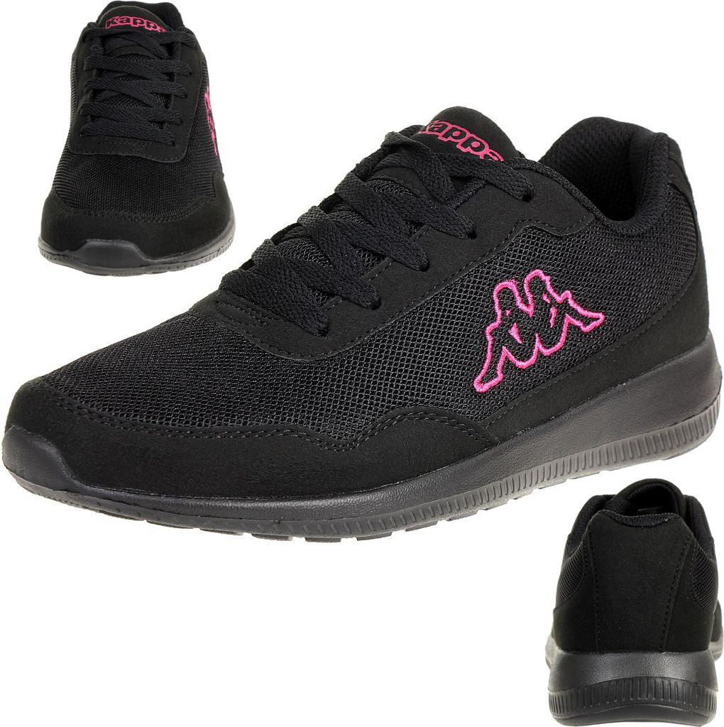 Kappa, Sneaker Follow, schwarz/rosa, Gr. 38 EU, Damen
