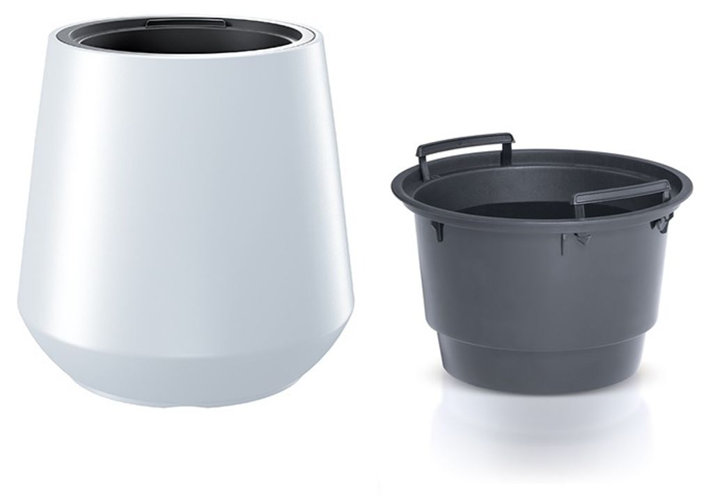 Prosperplast s.r.o. Kvetináč s vložkou HEOS biely 43,9 cm