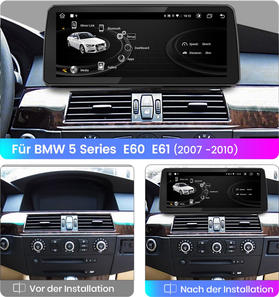 12.3 Zoll Carplay Für BMW E60 E61 2004-2010 | Kaufland.sk