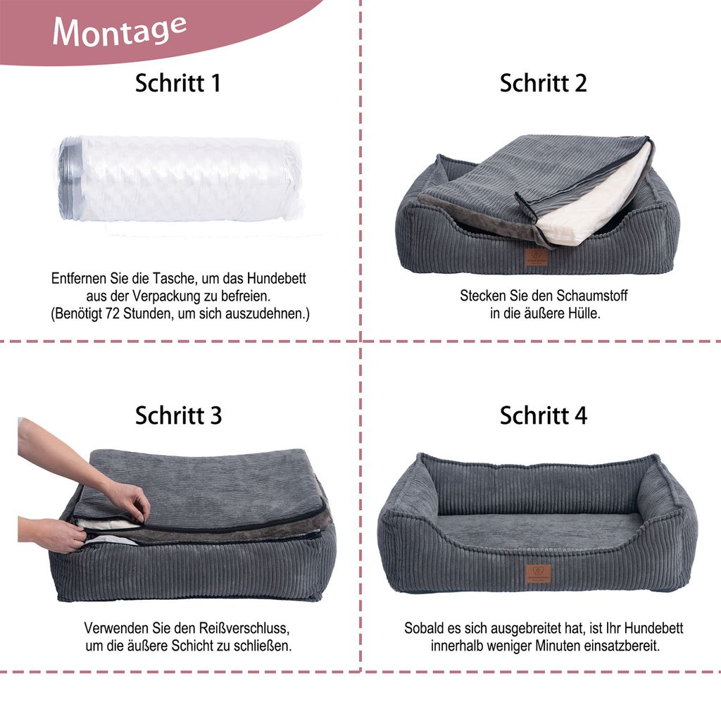 Orthopädisches Premium Hundebett, flauschig | Kaufland.de