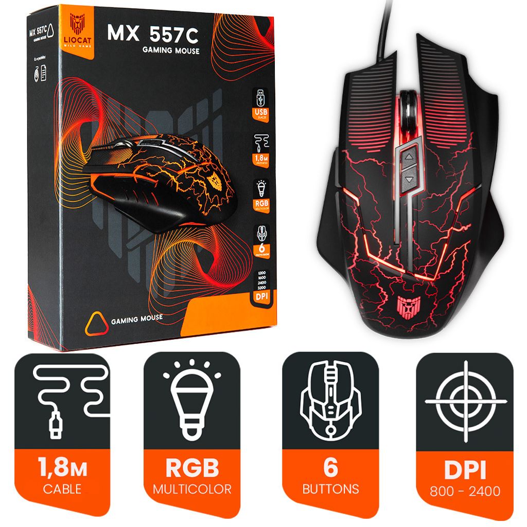Herná myš v čiernej farbe s osvetlením RGB s | Kaufland.sk
