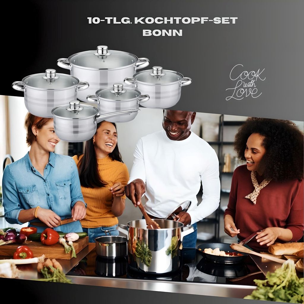 Kochtopf-Set Edelstahl 10-teilig Michelino | Kaufland.de