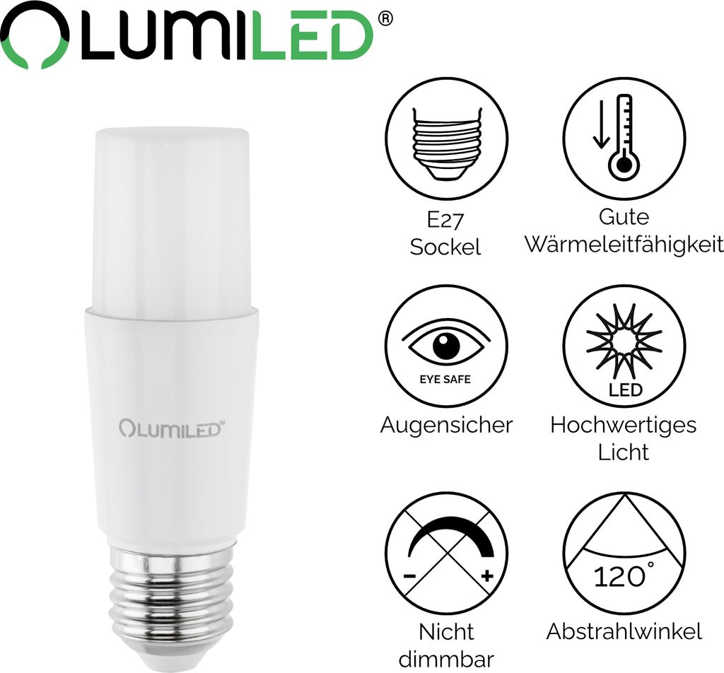 LUMILED 6x E27 LED žárovky ve tvaru tyče 10W | Kaufland.cz