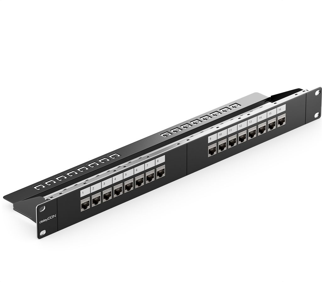 deleyCON 16 Port Patchpanel Set Patchfeld | Kaufland.de