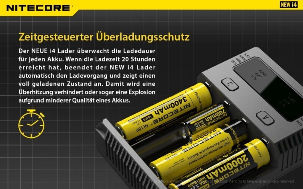 NiteCore Intellicharge NEW i4EU 4-Schacht | Kaufland.de