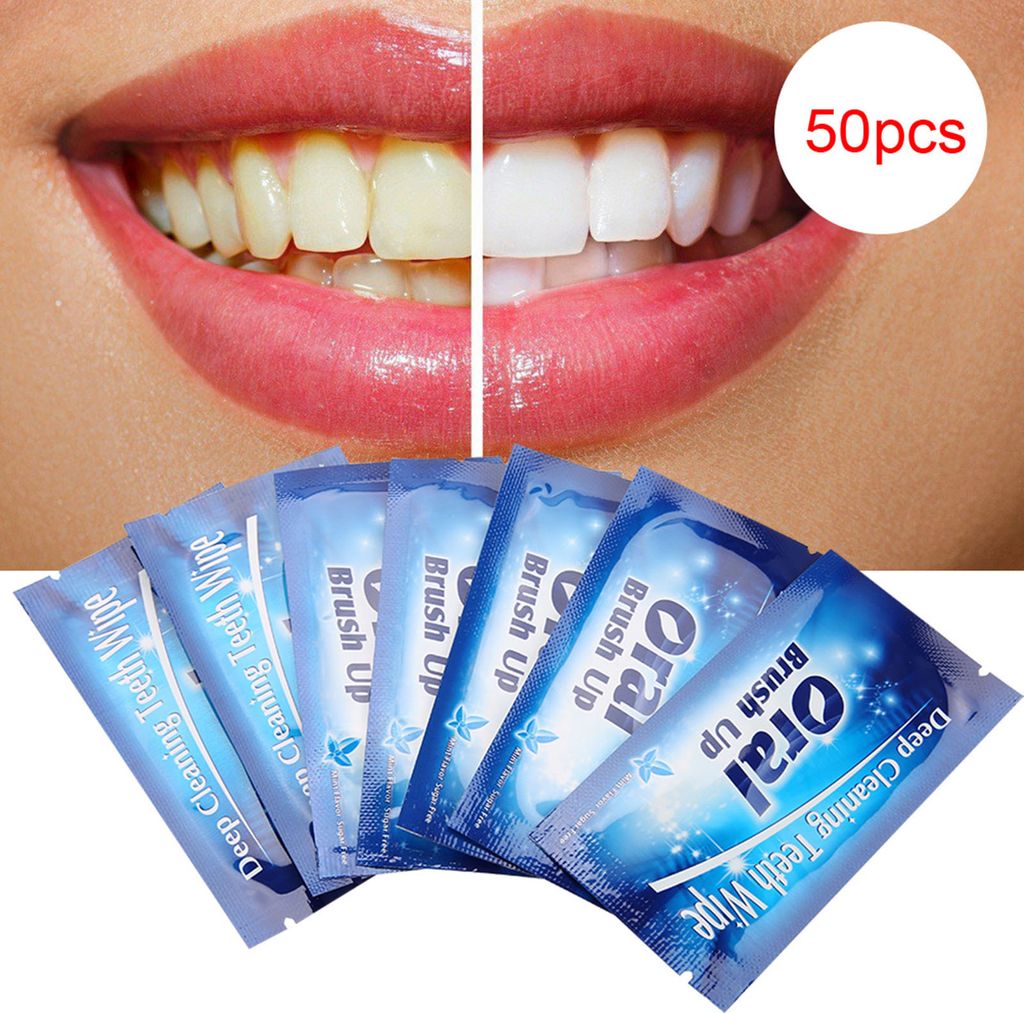 50 ks utierok Dental Clean Teeth Wipe Cloth | Kaufland.sk