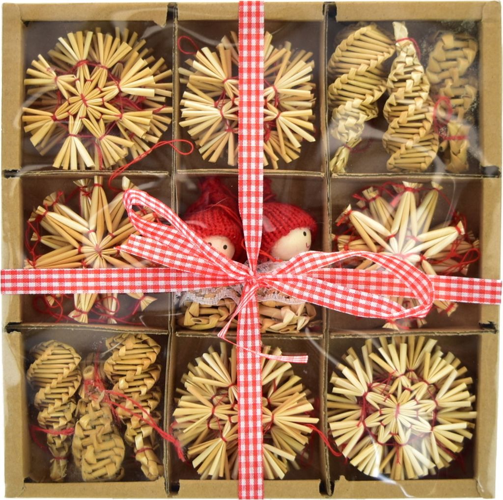 Slamené vianočné ozdoby, 38 ozdôb | Kaufland.sk