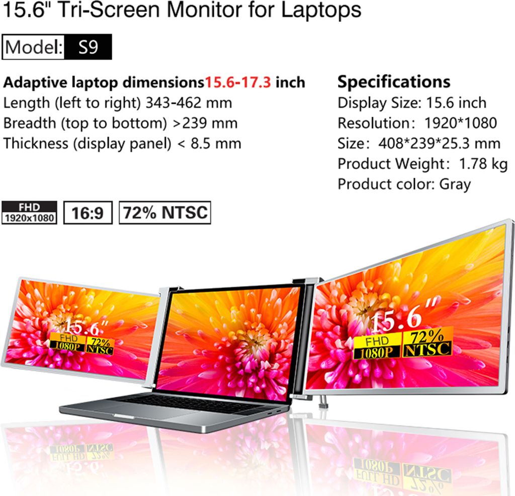 Tragbarer Monitor, 15,6-Zoll-Computermonitor, | Kaufland.de