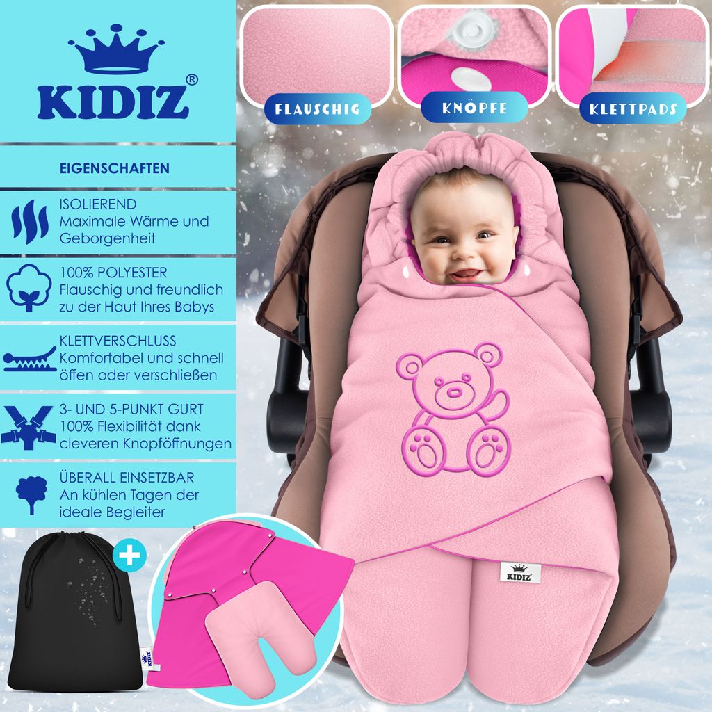 KIDIZ® Baby Einschlagdecke Winter mit Kapuze | Kaufland.de