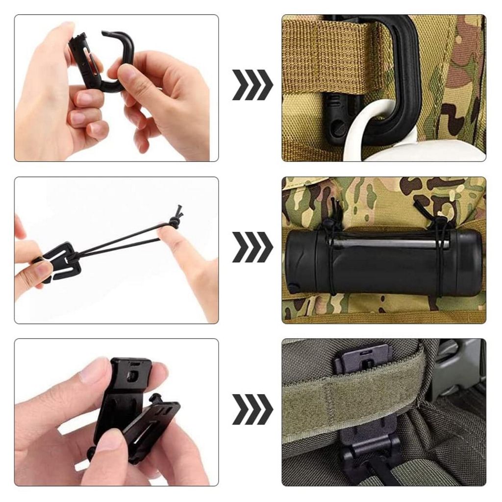 MOLLE Clips Set 13-teilig in Schwarz - | Kaufland.de