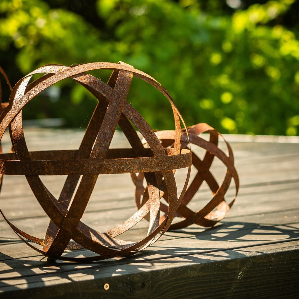 Rustikales Gartenkugel-Set Rost 40 30 20 cm | Kaufland.de