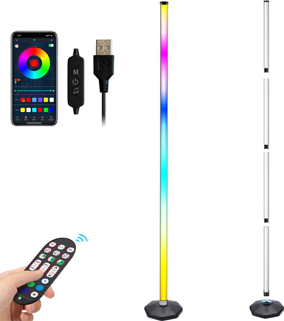 165cm LED Stehlampe RGB Dimmbar Stehleuchte | Kaufland.de